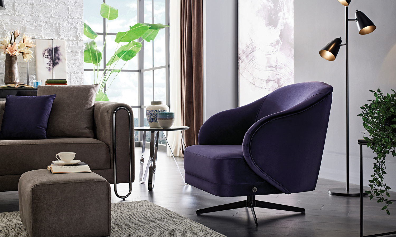 Cleo Lounge Ottoman | Divanev Furniture