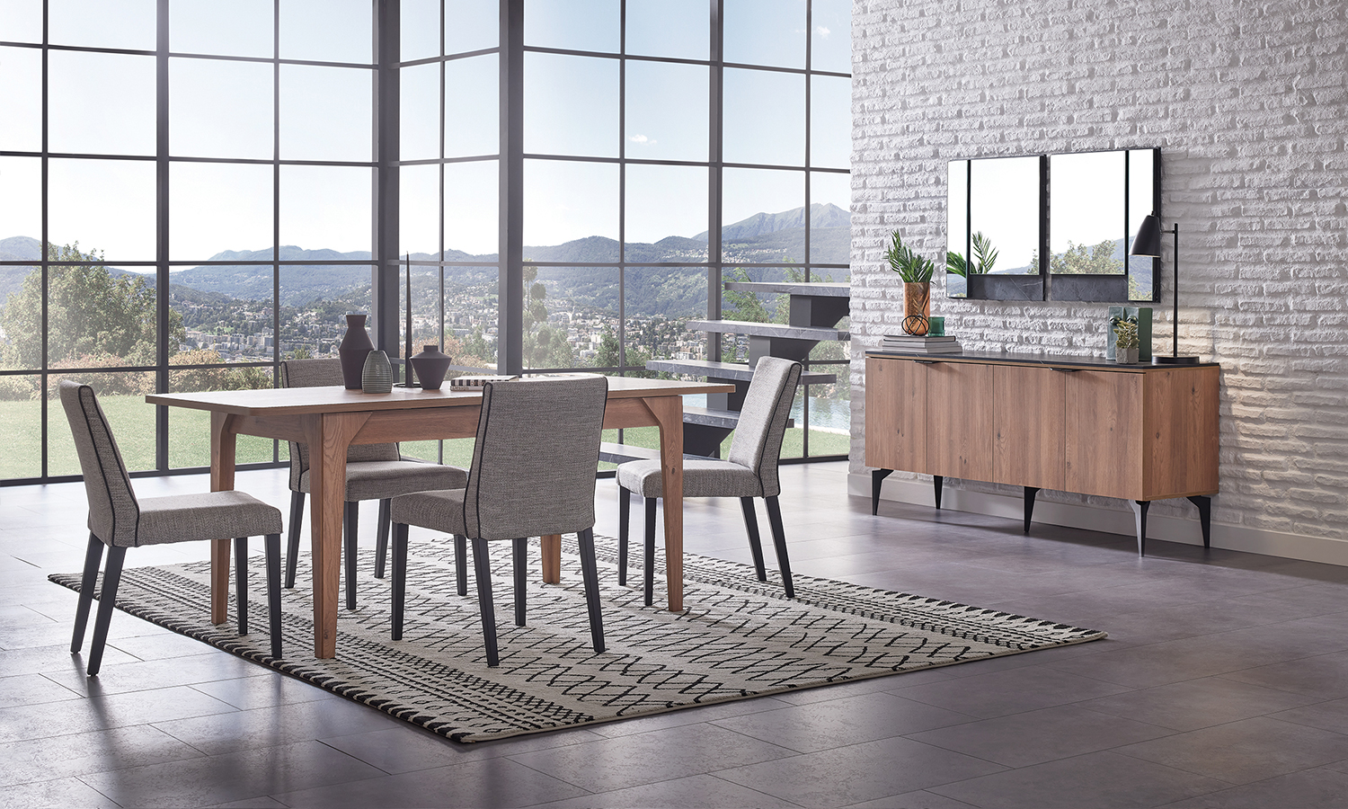 Lodi Dining Table (Extendable) - Small | Divanev Furniture